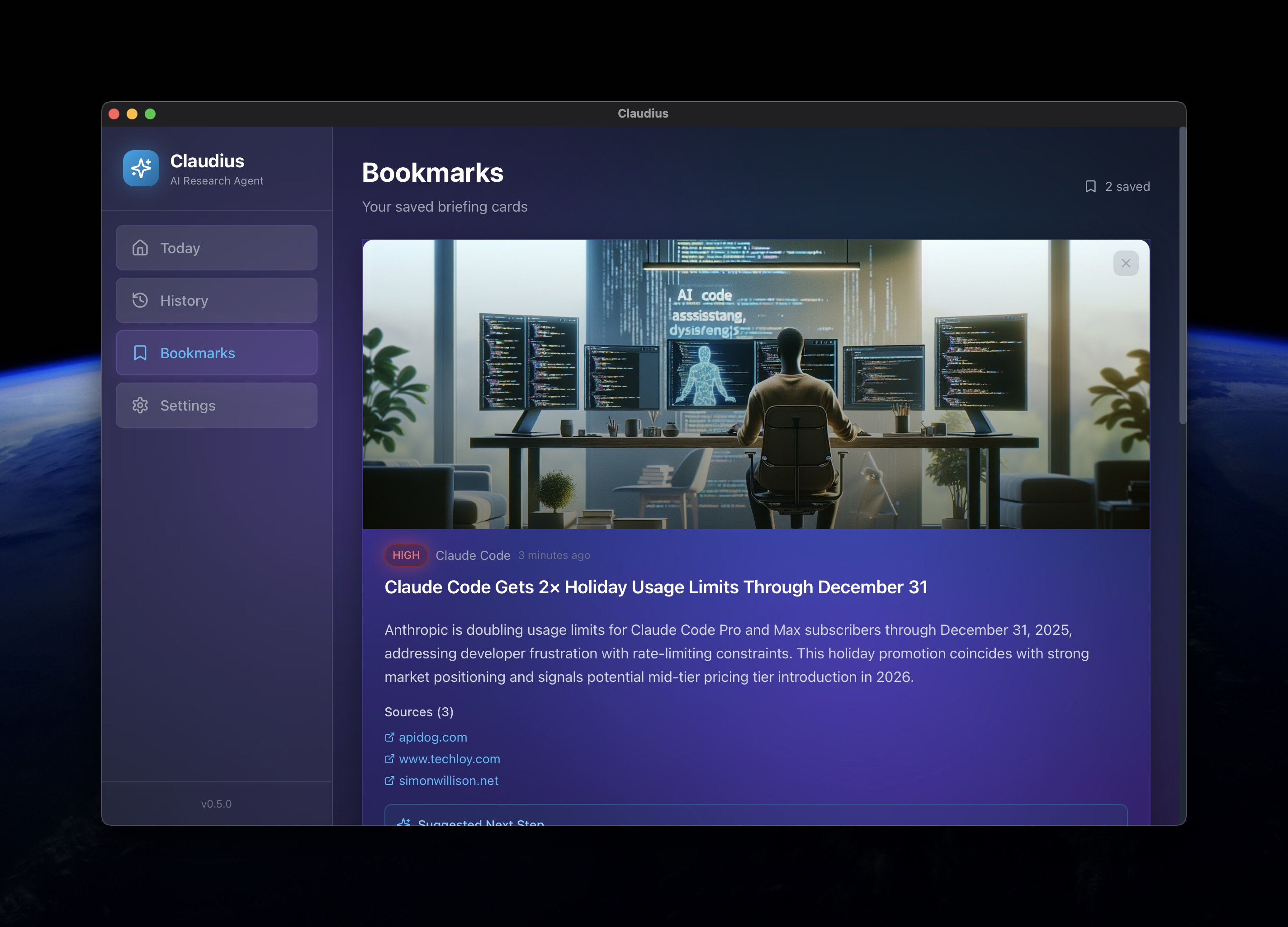 Claudius - AI-Powered Research Briefings